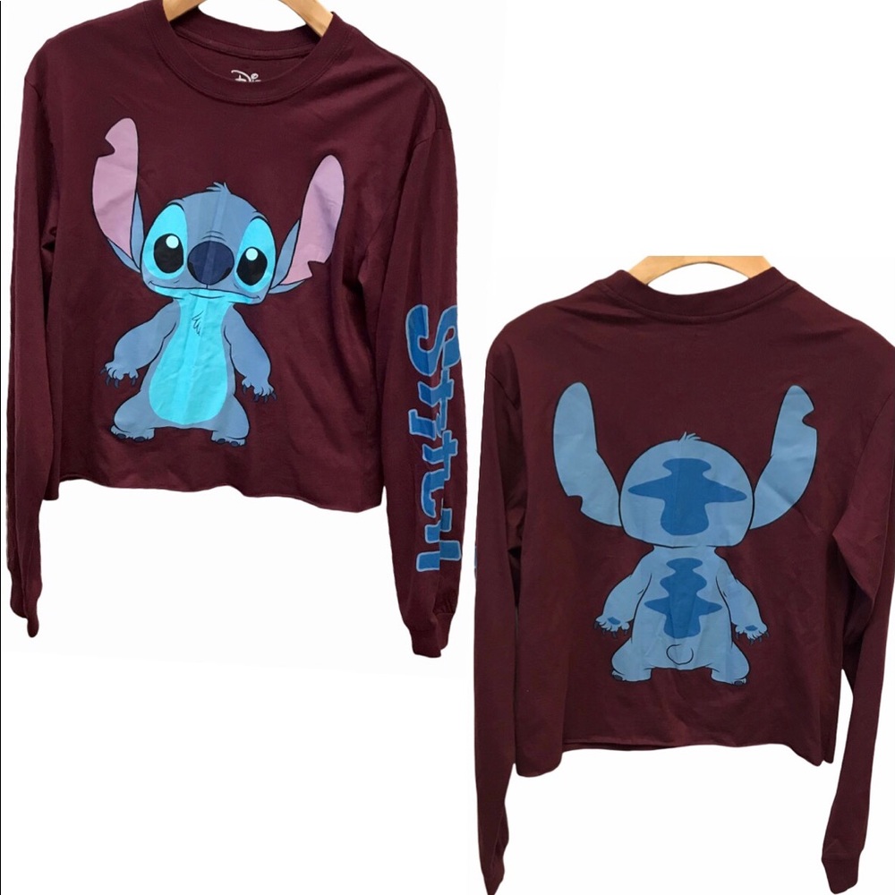 Disney Stitch Front & Back Graphics Shirt, Small - Gem